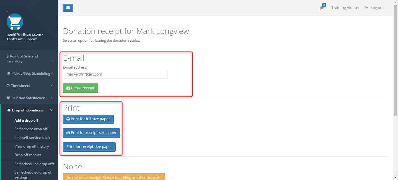 Tutorials: Drop-Off Donations – Staff Recorded