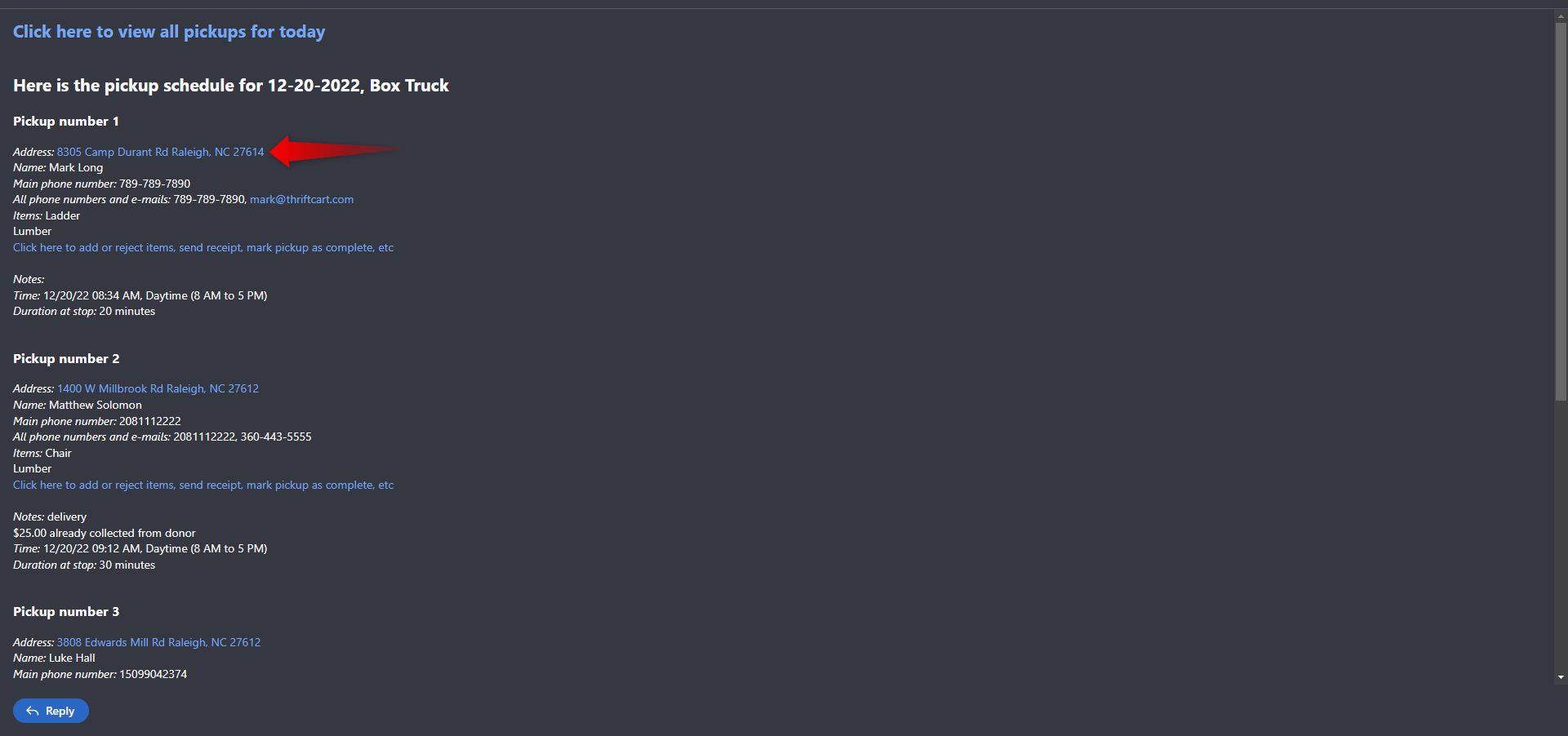 Tutorials: Reviewing A Driver's Emailed Route Sheet