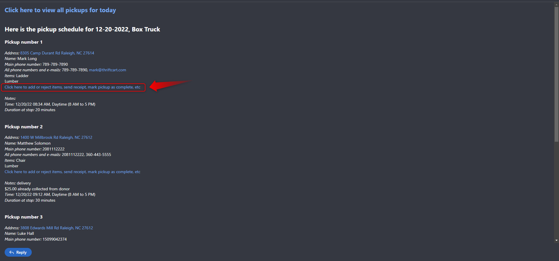 Tutorials: Reviewing A Driver's Emailed Route Sheet