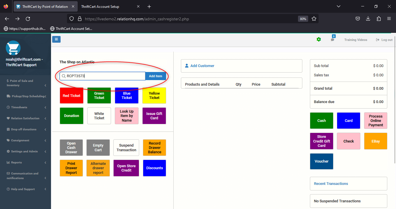 Tutorials: Issuing A Return To Store Credit