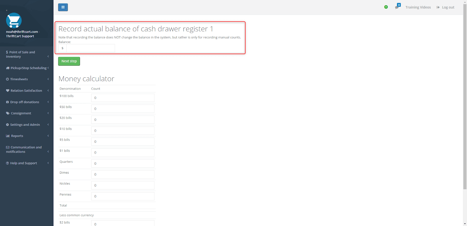 Tutorials: Closing the Cash Drawer